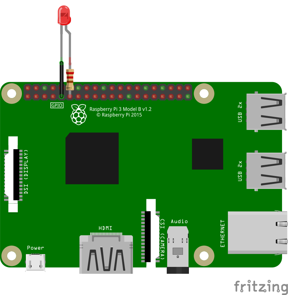 Blinking Led With Raspberry Pi Using Python Iotguider